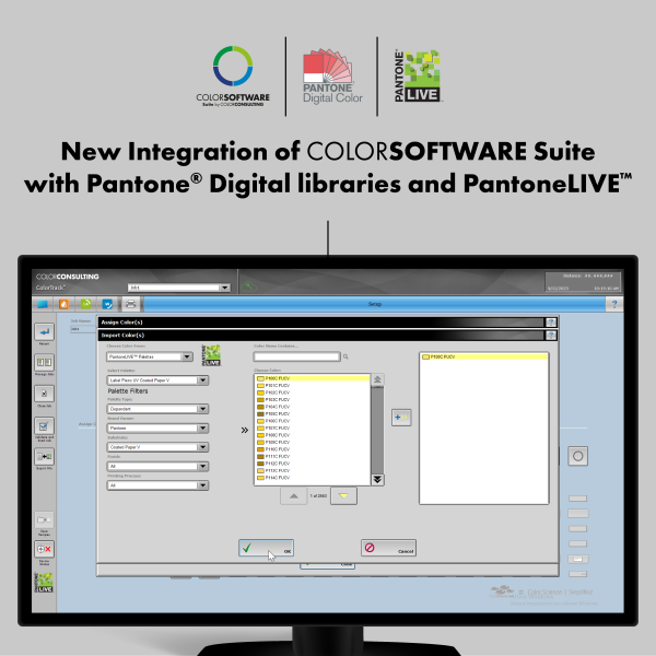 Digital libraries and pantonelive integrated in the colorsoftware suite ...